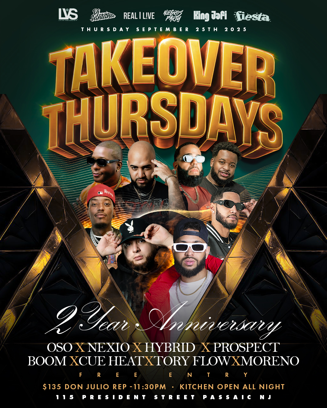DJ OSO, NEXIO, HYBRID,PROSPECT, BOOM, CUE HEAT, TORY FLOW, MORENO ...